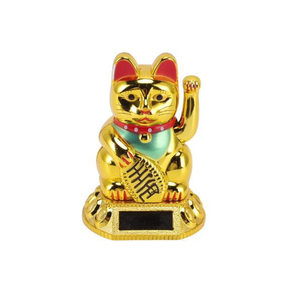 Maneki neko solaire doré Kogane Neko